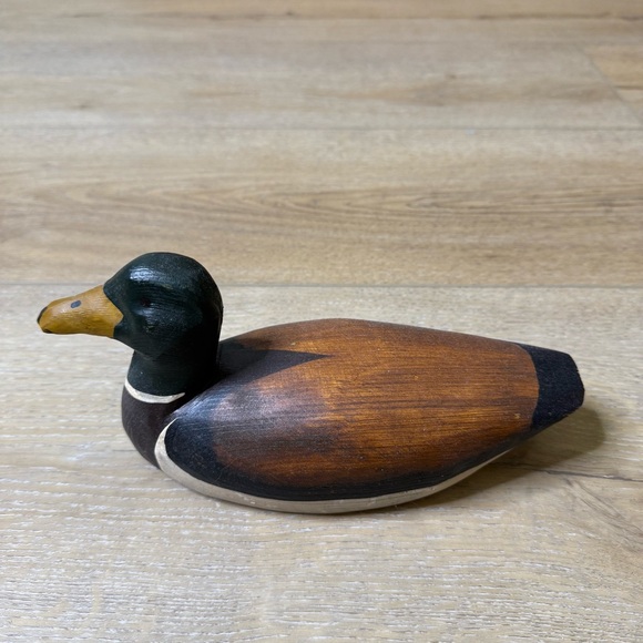 Accents | Handcrafted Wooden Duck Figurine Brown And Black | Poshmark